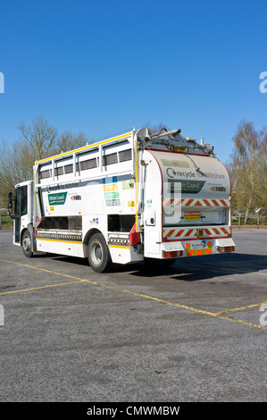 UK kerbside recycling lorry Stock Photo - Alamy