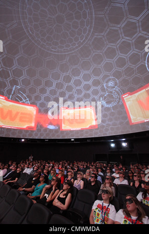 audience at the Marvel Super Heroes 4D experience at Madame Tussauds ...