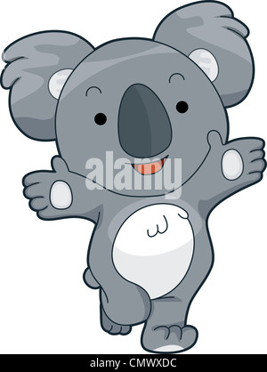 Cute koala cartoon. Koala clipart illustration Stock Photo - Alamy