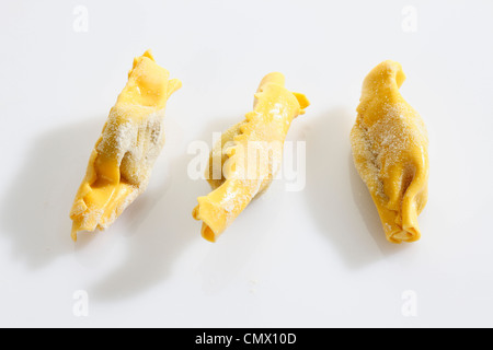Candy shape pasta with riceflour on white background Stock Photo - Alamy