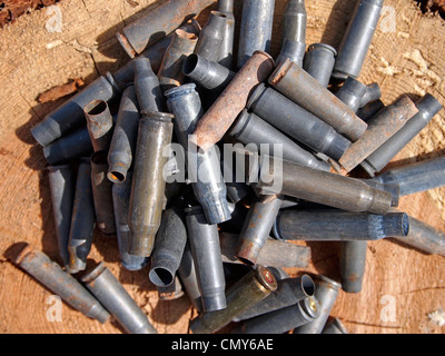 Pile of spent rifle shell casings Stock Photo - Alamy