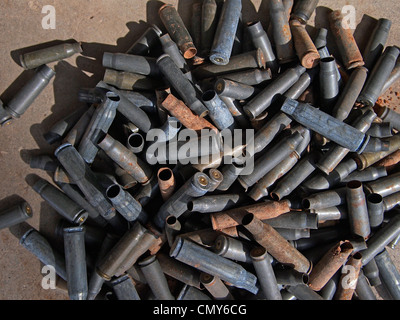 Pile of spent rifle shell casings Stock Photo - Alamy