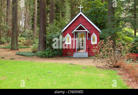St. Ann's small red chapel in a forest, Portland Oregon Stock Photo - Alamy