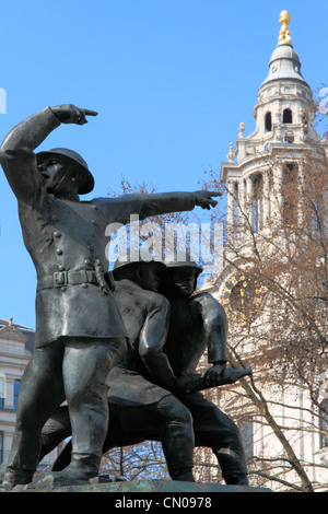 Blitz Memorial Statue London Blitz Stock Photo - Alamy