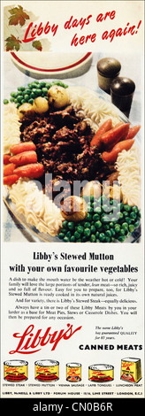 1950s UK Libby's Magazine Advert Stock Photo - Alamy