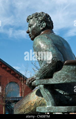 Statue of Dylan Thomas Swansea Marina South Wales Stock Photo - Alamy