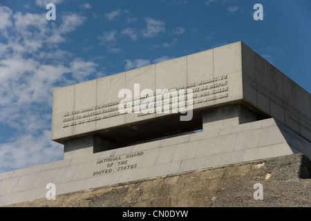 German blockhouse WN72 by the National Guard Memorial at Vierville draw ...