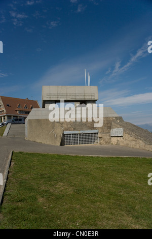 National Guard Memorial at Vierville draw on Omaha Beach built on Stock ...
