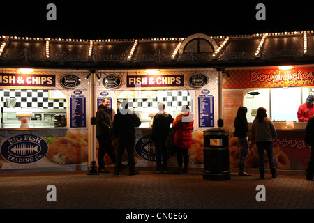Chippy a fish and chip shop at Brighton Pier central Brighton England ...