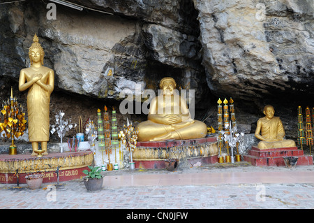 Buddhist shrine on Mount Phousi, Luang Prabang, Laos Stock Photo - Alamy