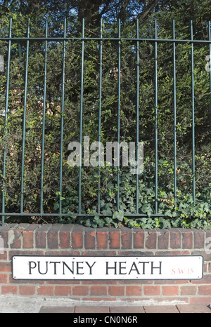 street name sign for putney heath, southwest lodnon, england Stock ...