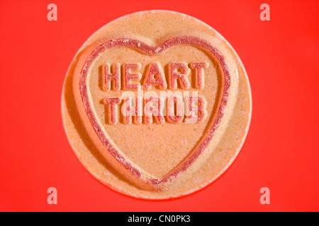 Love Hearts sweet with "Heart throb" message Stock Photo: 78770205 - Alamy