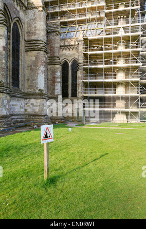 Danger Falling Masonry sign Stock Photo - Alamy