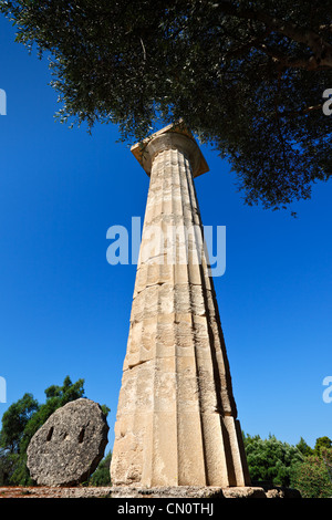 Greek Art. Temple of Zeus. Ruins (471-456 BC). Altis. Olympia. Greece ...