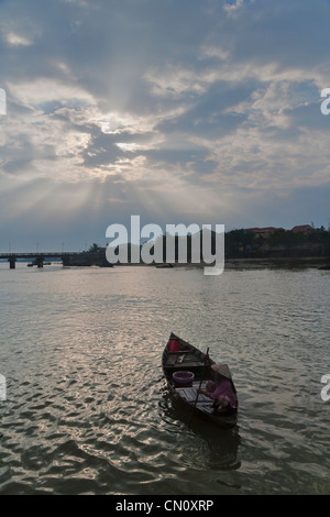 Boat in the river in Hoi An Vietnam Stock Photo - Alamy