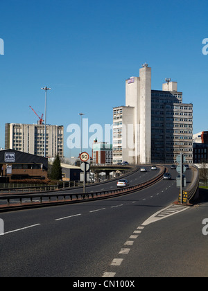 A57 (M) The Mancunian Way, motorway, Manchester, UK Stock Photo - Alamy