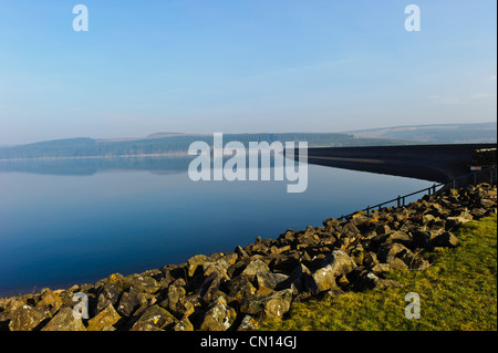 Dam and valve tower, Kielder Water, Northumberland Stock Photo - Alamy