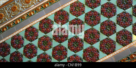 Unique Maw's tiles designed and made specially for the staircase of the ...