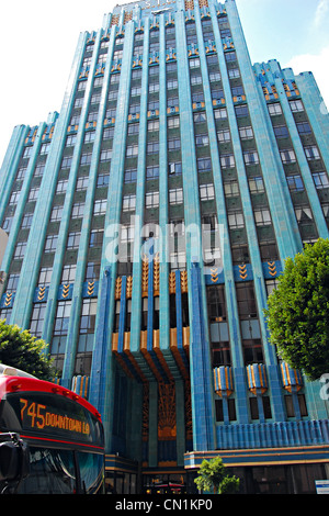 Entrance facade of the Eastern Columbia Building in downtown Los ...
