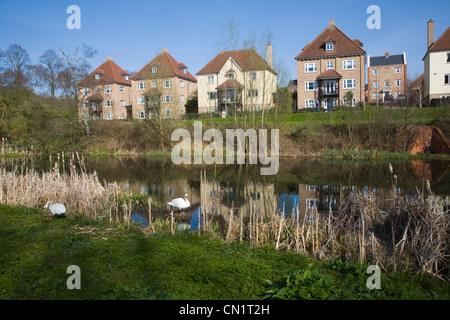 New housing development by River Colne Colchester Essex England ...