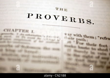 THE PROVERBS chapter of the Holy bible Stock Photo - Alamy
