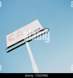 Blue café sign Stock Photo - Alamy