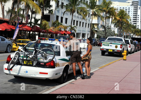 city of florida city police patrol squad car parked outside dunkin ...