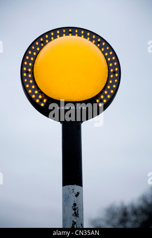 Modern New Led Amber Light Dome at Top of Vehicle Stock Photo - Alamy