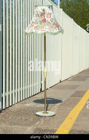 The railway lamp on the old station. Railway equipment for servicing ...