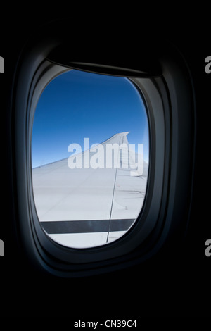 Airplane wing seen from inside commercial jet Stock Photo: 47401762 - Alamy