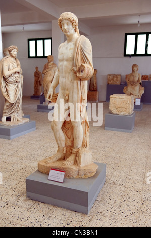 Cyrene. Libya. View at the sculpture museum of a Roman example marble ...