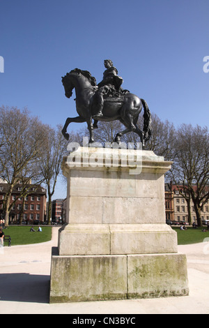 William III statue Queen Square Bristol Stock Photo - Alamy