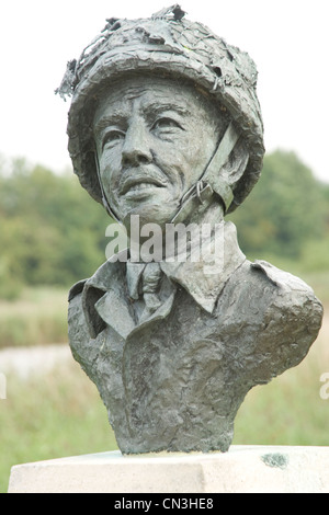 Statue of Major John Howard by Pegasus Bridge, Normandy, France ...