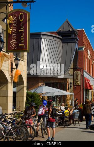 Main Street in Magog, Eastern Townships, Quebec Stock Photo - Alamy