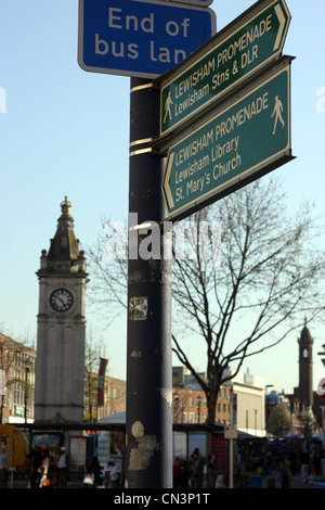 The clock tower in Lewisham, completed in 1900 to commemorate Queen ...