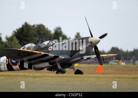 A two-seat MJ627 Spitfire T9 Mk IX in Markings of 441(RCAF) Squadron ...