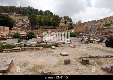 Ruins of the Altar of Apollo in and site of the Oracle of Delphi in ...