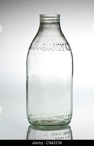 Empty colorless glass bottle, isolated Stock Photo - Alamy