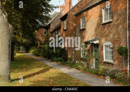 A peaceful terrace of houses in the village of North Curry, Somerset ...