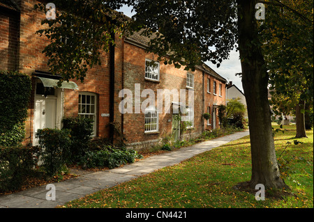 A peaceful terrace of houses in the village of North Curry, Somerset ...