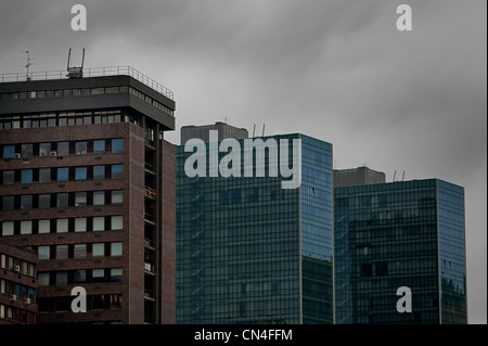 skyscrapers in bilbao a cloudy day Stock Photo - Alamy