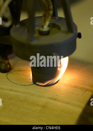 France, Cote d'Or, Beaune, feature: the Cooperage, Tricolored Fire ...
