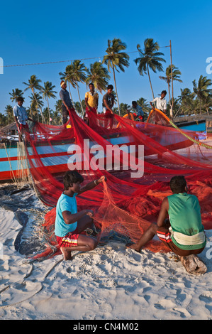 Fisherman at Goa Beach, India Stock Photo - Alamy