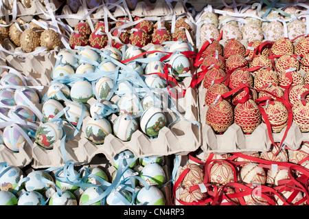 Hand-painted and hand decorated egg shells to celebrate Easter at the ...