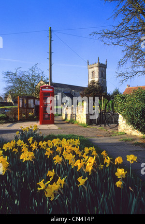 All Saint's Church in the village of Saxton, North Yorkshire, England ...