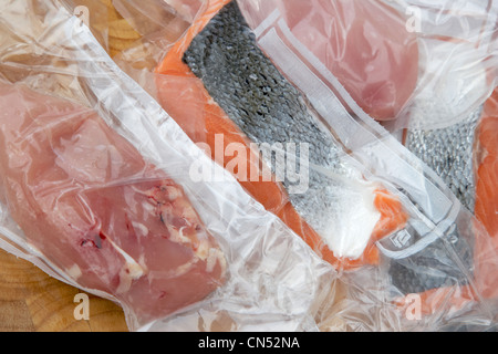 vacuum packing food for home storage Stock Photo - Alamy