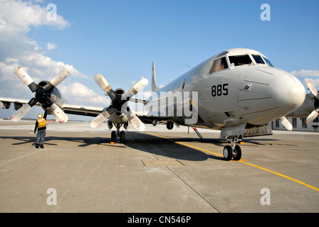 Patrol Squadron (VP) 1, signals the pilots for takeoff March 5, 2012 ...