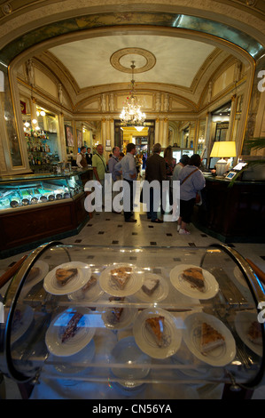 Naples Campania Italy. Gran Caffé Gambrinus. Piazza Plebiscito Stock ...