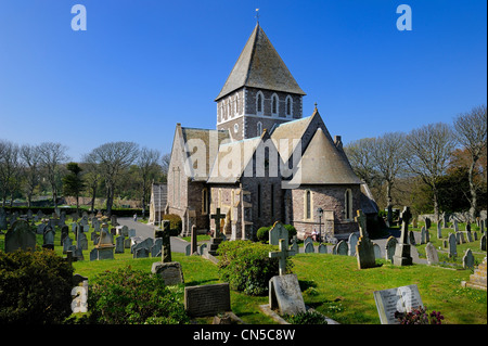 Channel Islands. Alderney. St. Anne's Church Stock Photo - Alamy