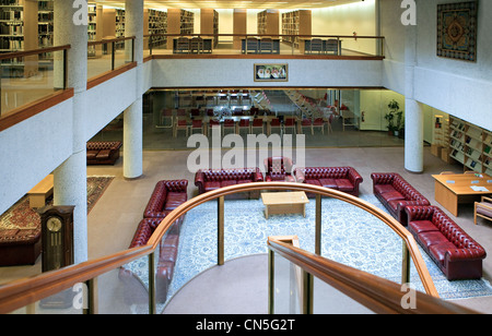 Bahrain, Manama, the bookcase of the Islamic Culture Center Beit Al ...